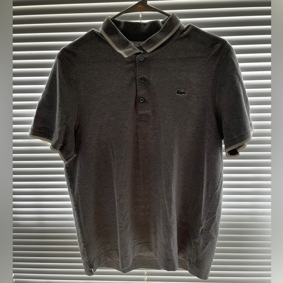 Lacoste | Shirts | Lacoste Grey Polo Shirt Size 5 L Its A Smaller Size ...